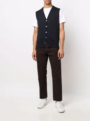 DRUMOHR Sleeveless V-neck Vest - Blue