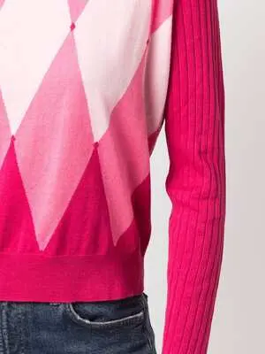 BALLANTYNE Argyle-intarsia Knitted Jumper
