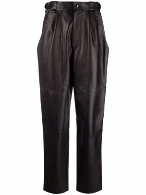 Isabel Marant Straight Leg Leather Trousers