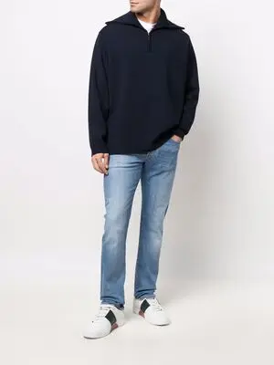 Incotex Stonewashed Straight-leg Jeans - Blue