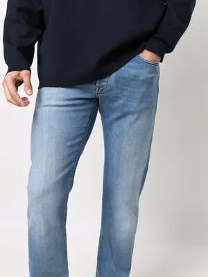 Incotex Stonewashed Straight-leg Jeans - Blue