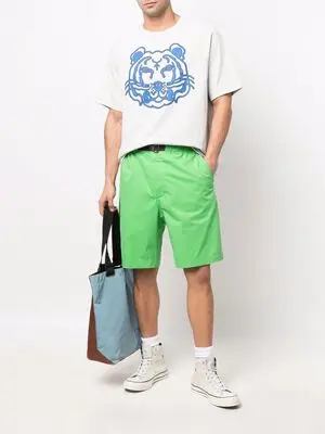 Kenzo Belted Logo Patch Shorts