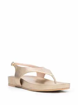 STUART WEITZMAN Metallic Leather Sandals