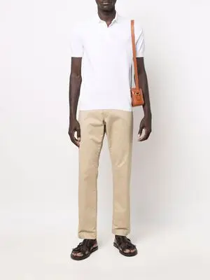 FILERIA Ribbed-trim Cotton Polo Shirt