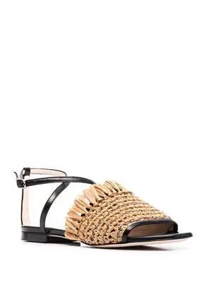 Fabiana Filippi Raffia-strap Leather Sandals