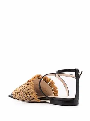 Fabiana Filippi Raffia-strap Leather Sandals