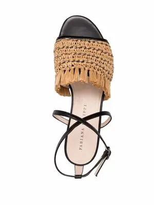 Fabiana Filippi Raffia-strap Leather Sandals