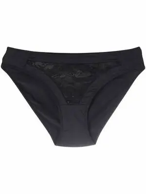 Marlies Dekkers Lace-pattern Panelled Briefs - Black