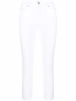 7 For All Mankind Roxanne Cropped Skinny Jeans - White