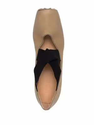 UMA WANG Block-heel Leather Ballerina Shoes