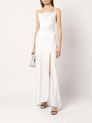 Simkhai Finley Crepe Satin Gown - White