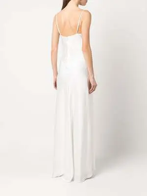 Simkhai Finley Crepe Satin Gown - White