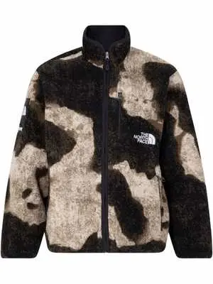 Supreme X The North Face Bleached Denim Fleece Jacket