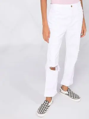 WASHINGTON DEE-CEE Slim-cut Ripped Organic Cotton Jeans
