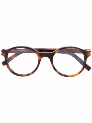 Saint Laurent Round-frame Glasses - Brown