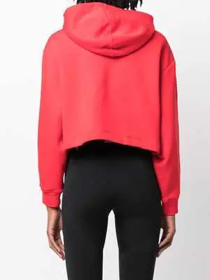 Adidas Trefoil-detail Cropped Hoodie