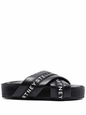 Stella McCartney Logo Tape Platform Sandals