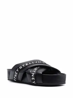 Stella McCartney Logo Tape Platform Sandals
