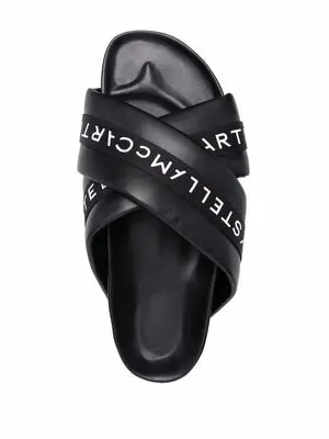 Stella McCartney Logo Tape Platform Sandals