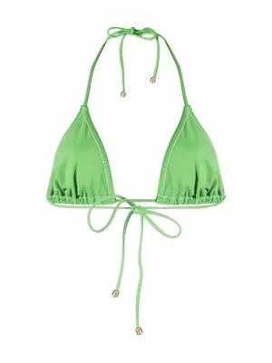 Nanushka Halterneck Bikini Top - Green