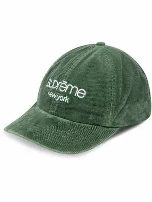 Supreme Corduroy Classic Logo Cap - Green | Editorialist