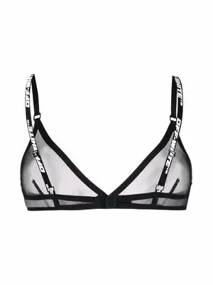 Off-White Logo Band Mesh Bra