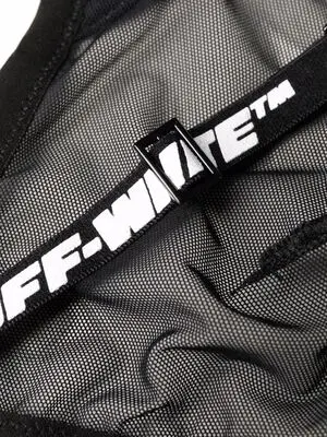 Off-White Logo Band Mesh Bra