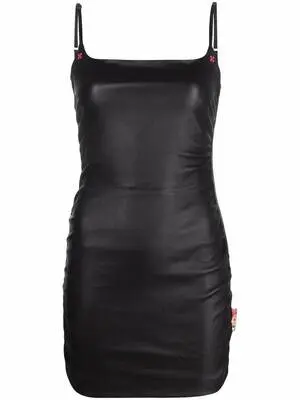 Off-White Side Zip Detail Stretch Dress