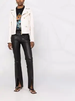 Philipp Plein Studded Biker Jacket - White