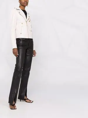Philipp Plein Studded Biker Jacket - White