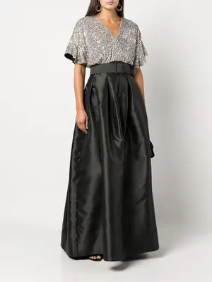 Sachin & Babi Simone Sequin-embellished Gown - Silver