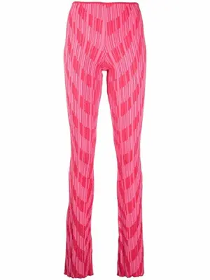Philosophy Di Lorenzo Serafini Intarsia-knit Flared Trousers