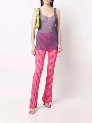 Philosophy Di Lorenzo Serafini Intarsia-knit Flared Trousers