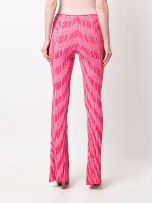 Philosophy Di Lorenzo Serafini Intarsia-knit Flared Trousers