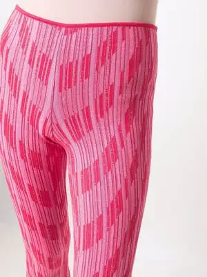 Philosophy Di Lorenzo Serafini Intarsia-knit Flared Trousers