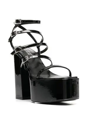 Paris Texas Strappy 135mm Platform Sandals - Black