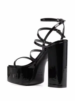 Paris Texas Strappy 135mm Platform Sandals - Black