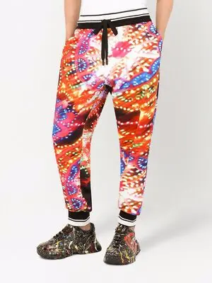 Dolce & Gabbana Luminaire-print Track Trousers - Red