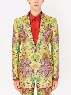 Dolce & Gabbana Patterned Jacquard Suit Jacket