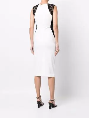 TWINSET Lace-detail Sleeveless Midi Dress