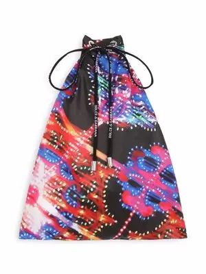 Dolce & Gabbana Graphic-print Swim Shorts - Black