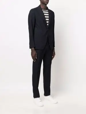 Tagliatore Notched-lapel Single-breasted Suit - Blue