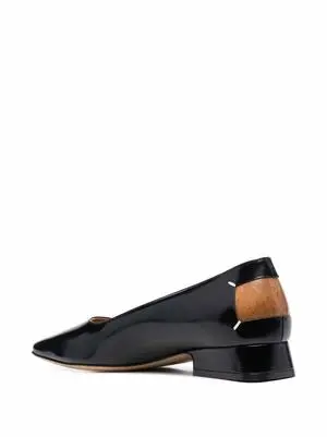 MAISON MARGIELA Décortiqué Four-stitch Ballerina Shoes - Black