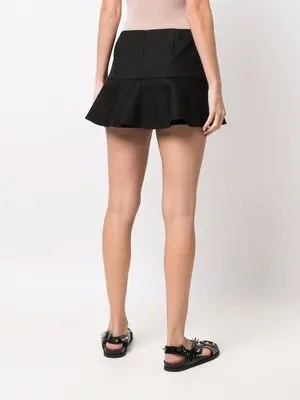 Red Valentino Pleated Flare-hem Shorts