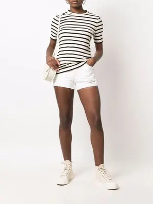 LEVI'S 501 Distressed Denim Shorts - White