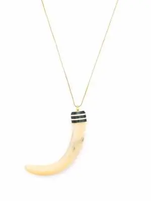 Tory Burch Horn Pendant Necklace - Gold
