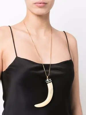 Tory Burch Horn Pendant Necklace - Gold