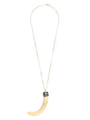 Tory Burch Horn Pendant Necklace - Gold
