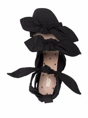 Red Valentino Bow-straps Heeled Sandals - Black