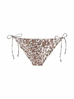 Tory Burch Leopard-print Bikini Bottom - Brown